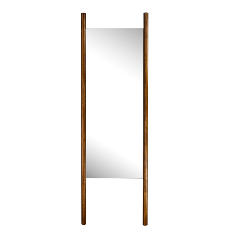 Lay Leaning Mahogany Mirror – Basics Home